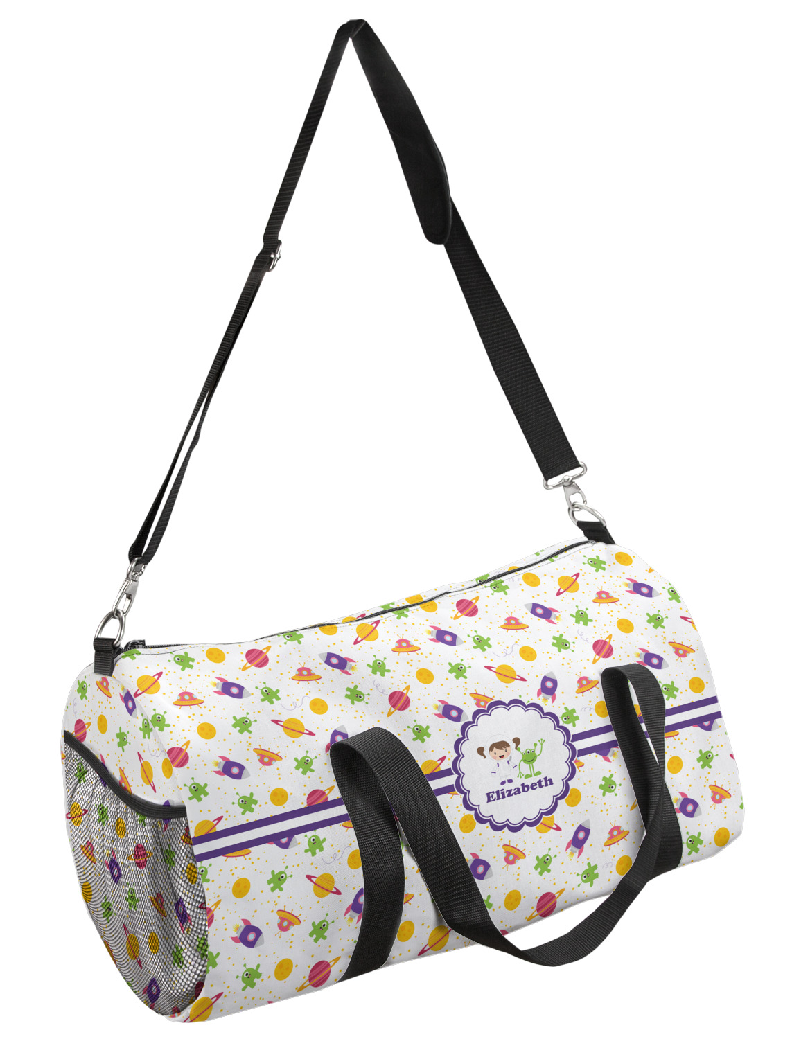 Girls Space Themed Duffel Bag - Small (Personalized) - YouCustomizeIt