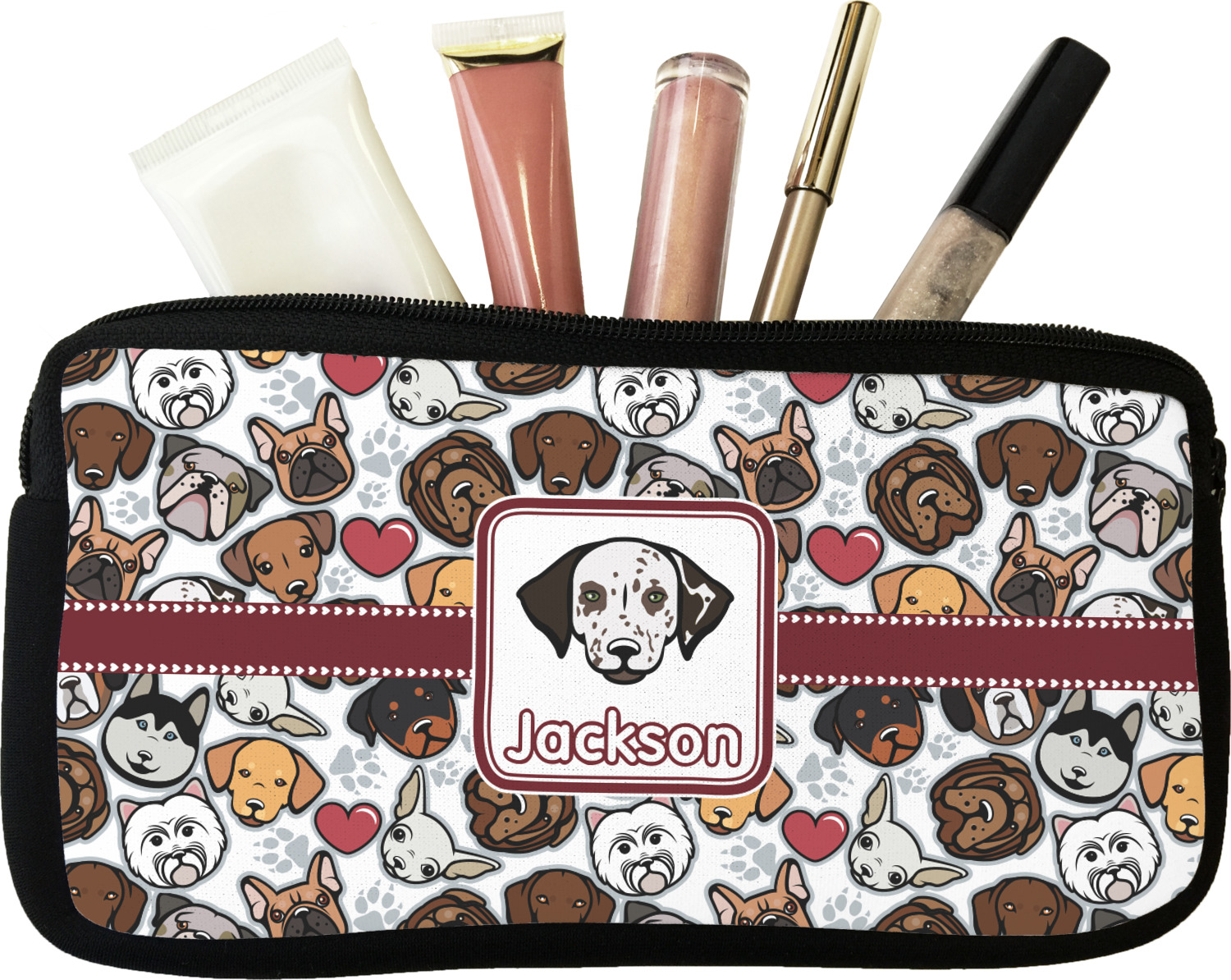 Custom Dog Faces Makeup / Cosmetic Bag (Personalized) | YouCustomizeIt