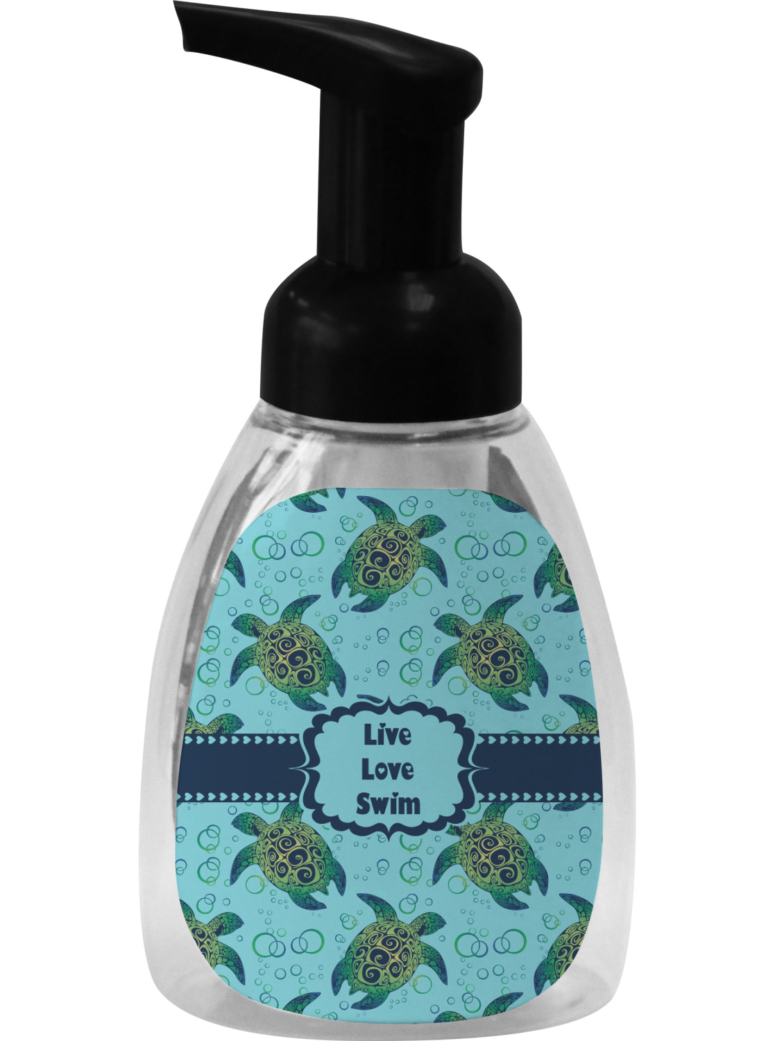 Sea Turtles Foam Soap Bottle - Black - YouCustomizeIt