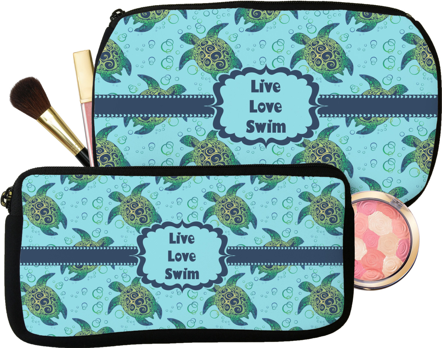 Custom Sea Turtles Makeup / Cosmetic Bag (Personalized) | YouCustomizeIt