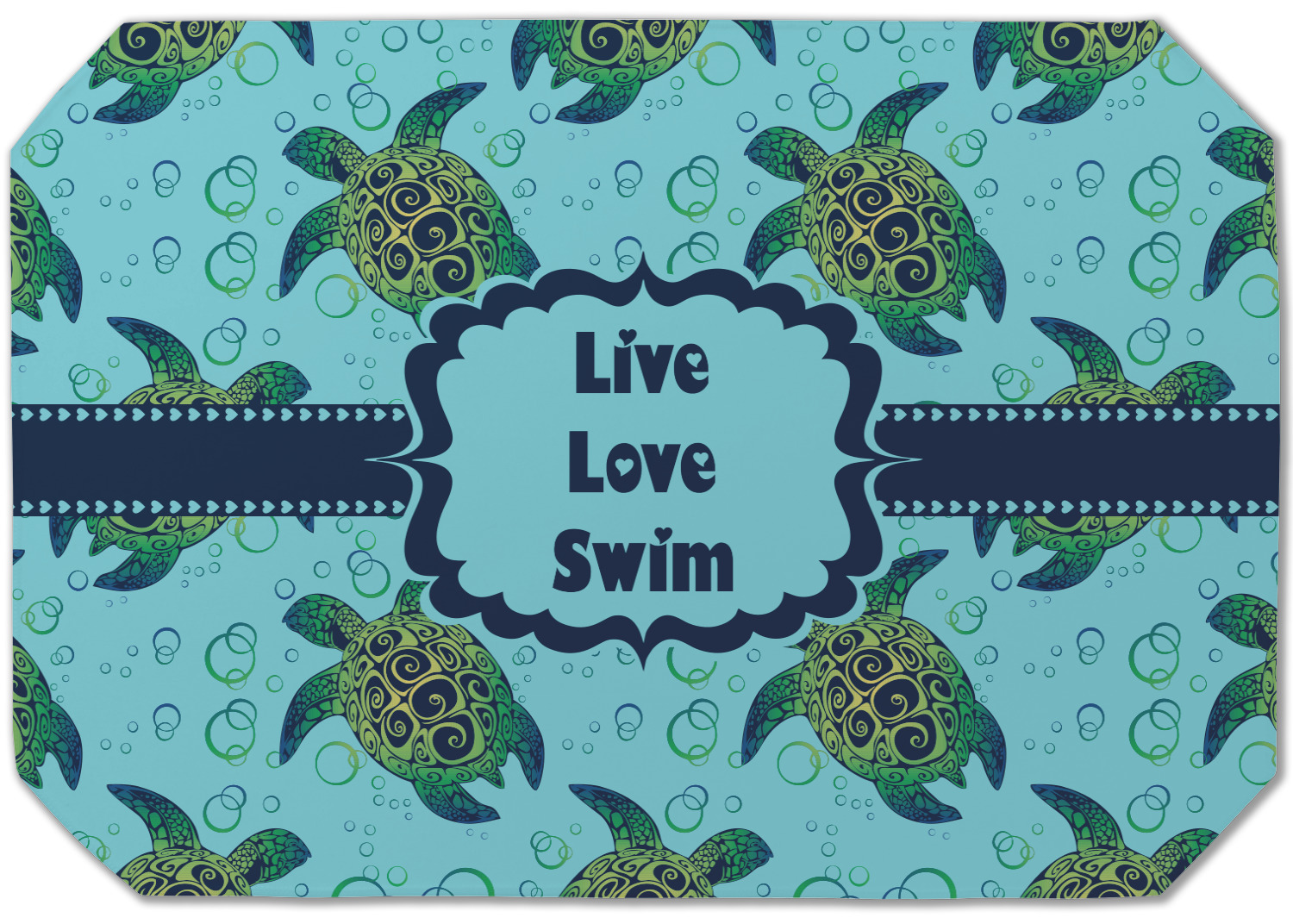 Custom Sea Turtles Dining Table Mat - Octagon | YouCustomizeIt