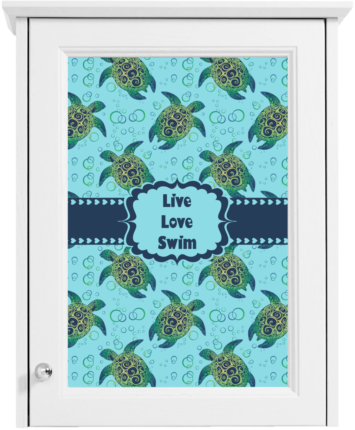 Custom Sea Turtles Cabinet Decal - Custom Size (Personalized ...