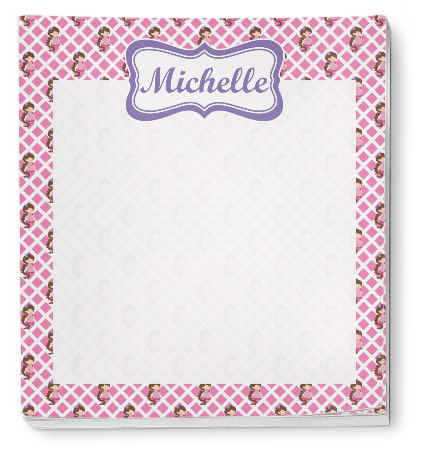 Custom Princess & Diamond Print Notepad (Personalized) | YouCustomizeIt