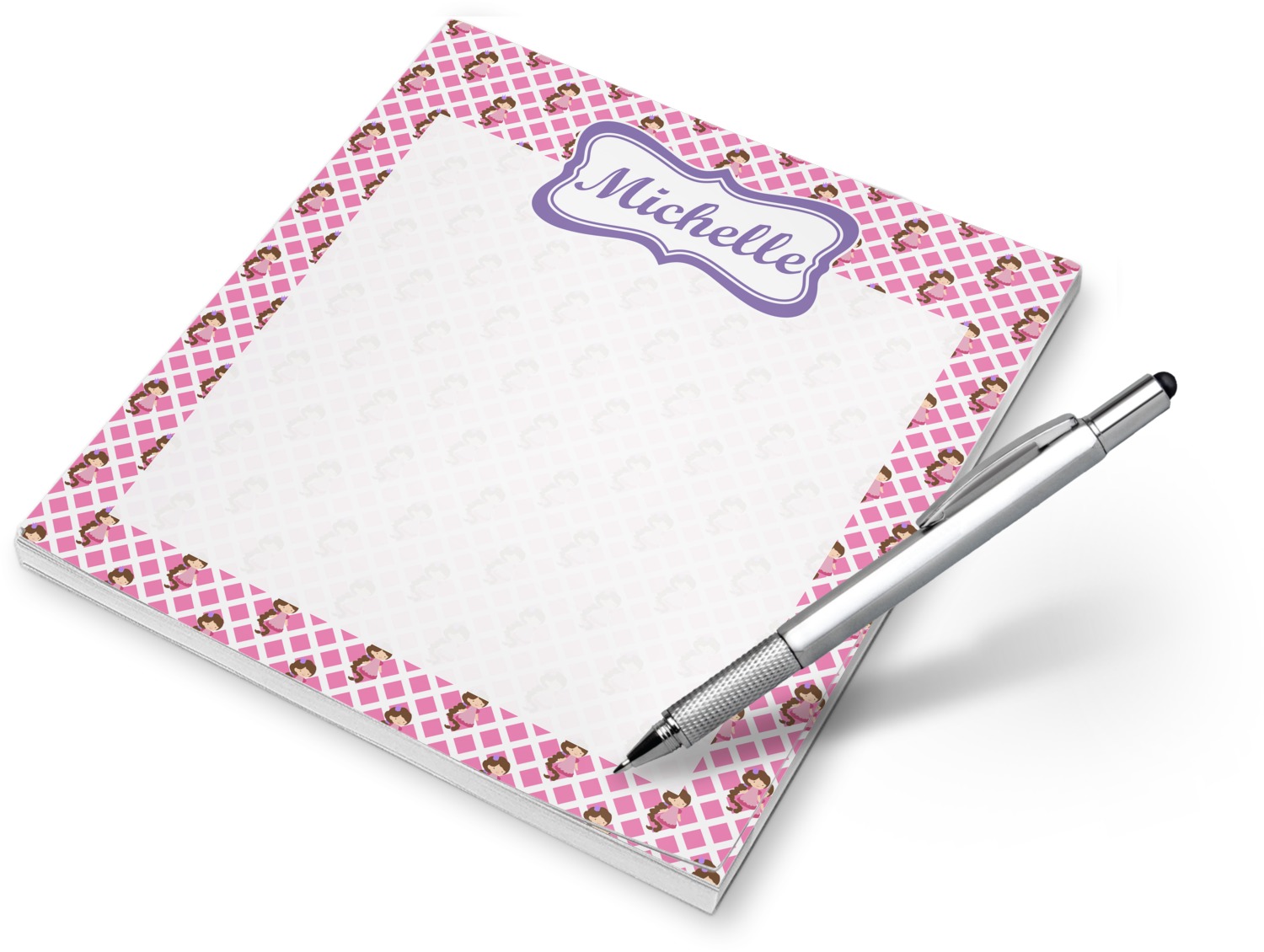 Custom Princess & Diamond Print Notepad (Personalized) | YouCustomizeIt