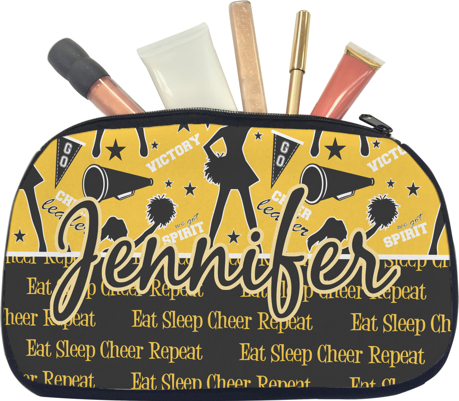 Custom Cheer Makeup / Cosmetic Bag (Personalized) | YouCustomizeIt