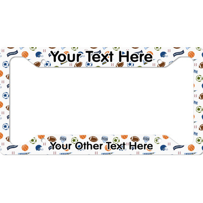 Custom Sports License Plate Frame - Style A (Personalized) | YouCustomizeIt