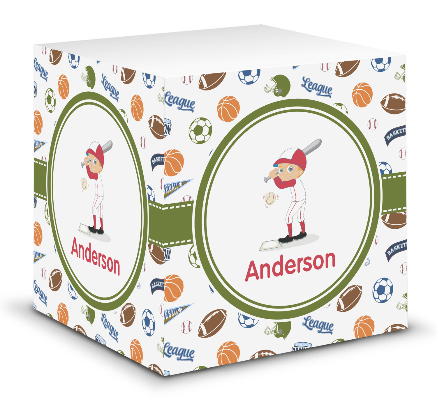 Sports Sticky Note Cube (Personalized) - YouCustomizeIt