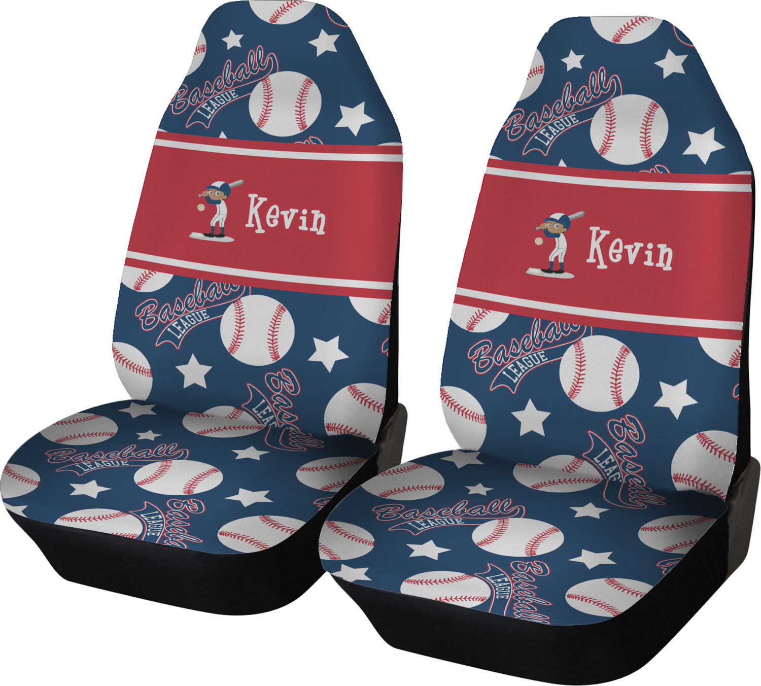 Baseball Car Seat Covers (Set of Two) (Personalized) - YouCustomizeIt
