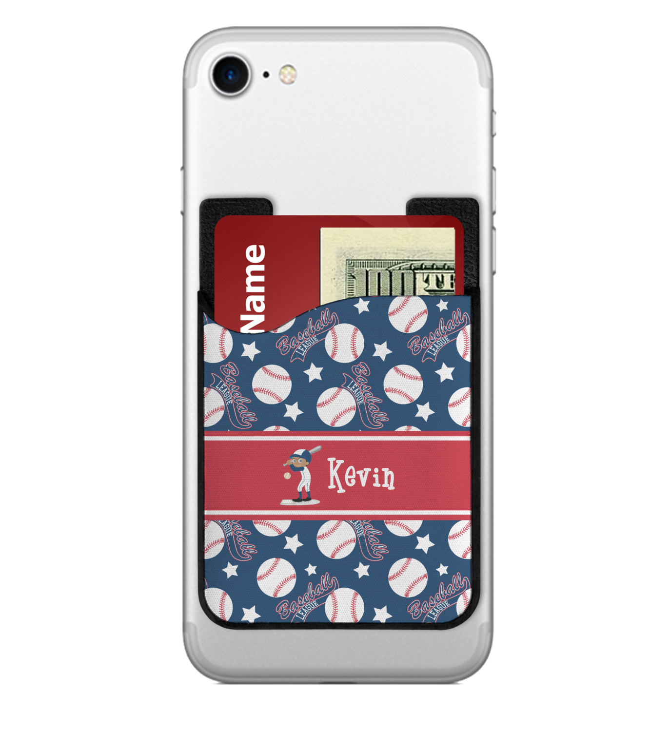 Custom Baseball 2-in-1 Cell Phone Credit Card Holder & Screen Cleaner ...