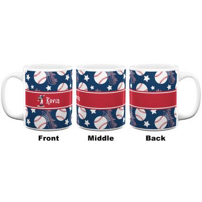 Custom Baseball 11 Oz Coffee Mug - White (Personalized) | YouCustomizeIt