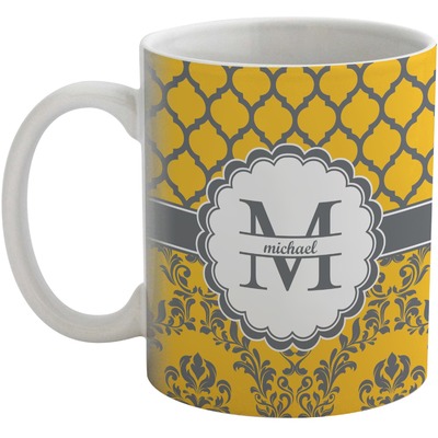 Damask & Moroccan Coffee Mug (Personalized) - YouCustomizeIt