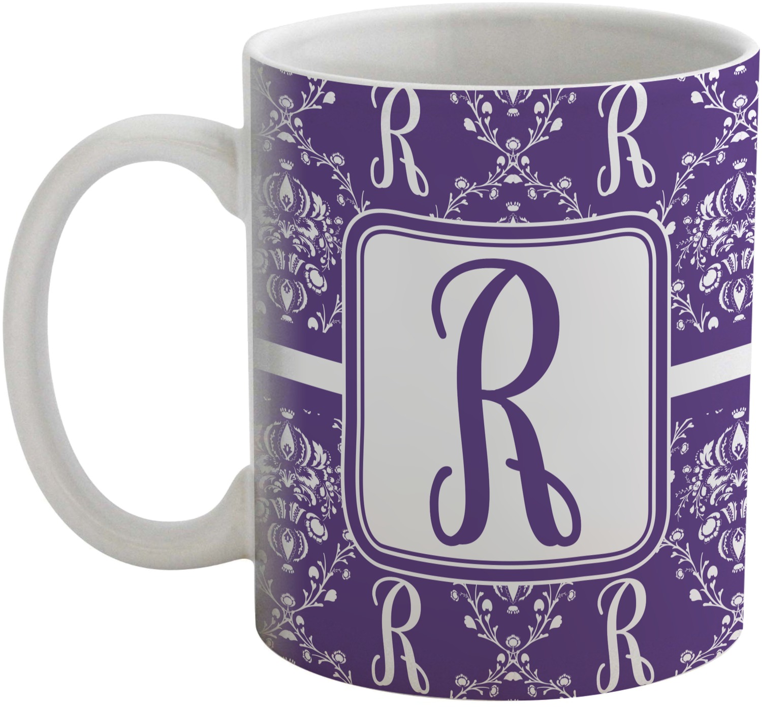 Initial Damask Coffee Mug (Personalized) - YouCustomizeIt