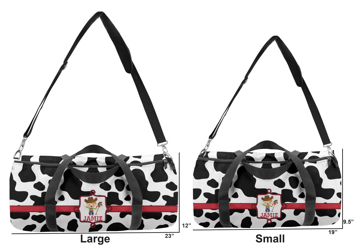 Cowprint w/Cowboy Duffel Bag (Personalized) - YouCustomizeIt