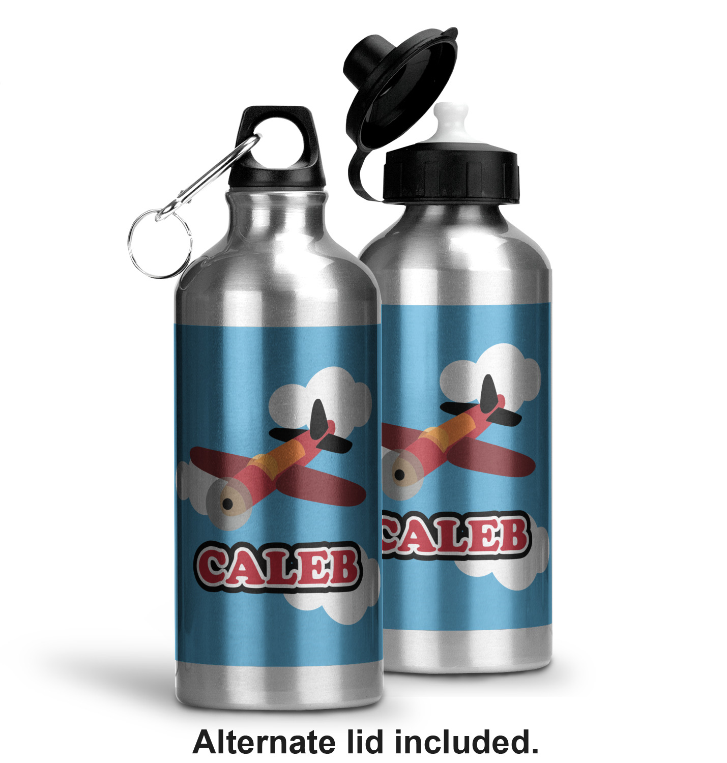 Airplane Water Bottles - 20 oz - Aluminum (Personalized) - YouCustomizeIt