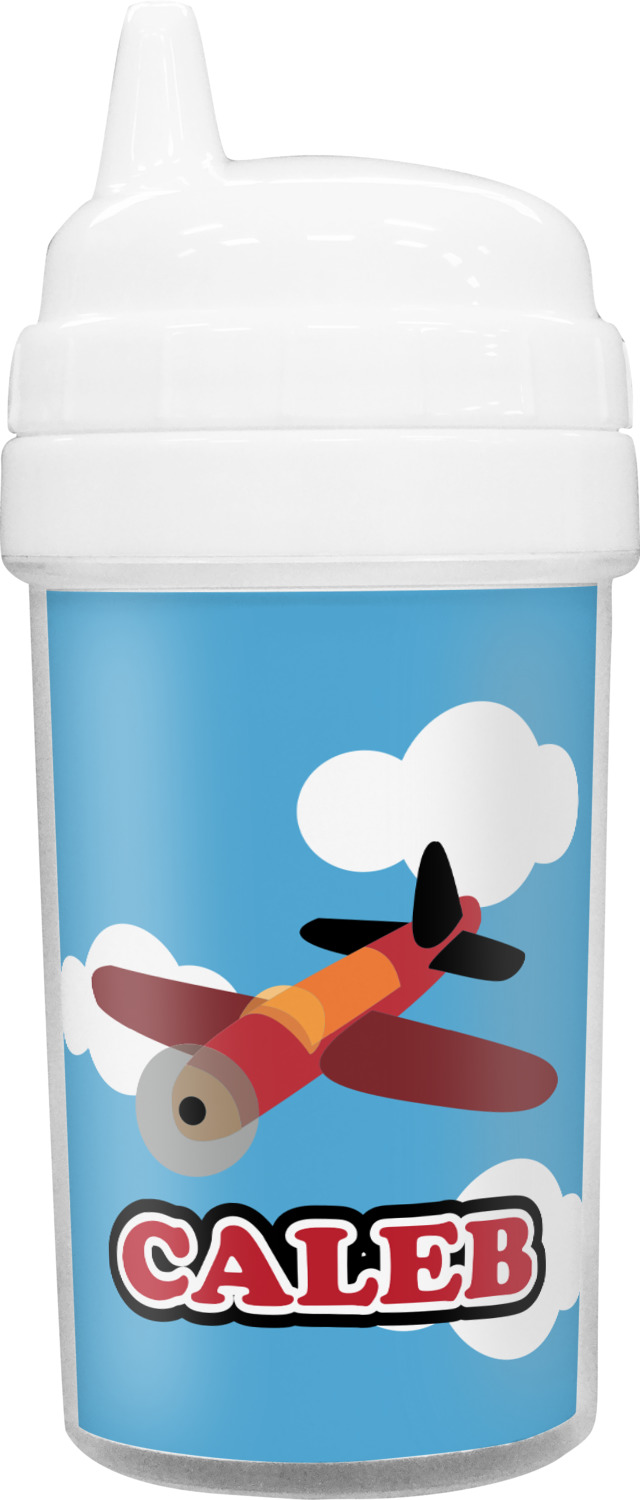 Airplane Toddler Sippy Cup (Personalized) - YouCustomizeIt