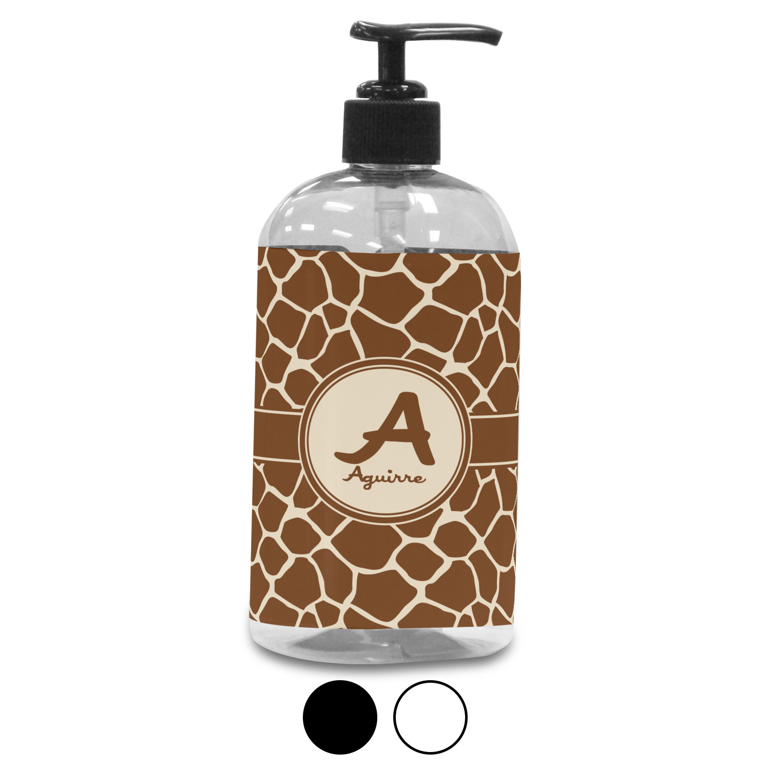 Giraffe Print Plastic Soap / Lotion Dispenser (Personalized ...