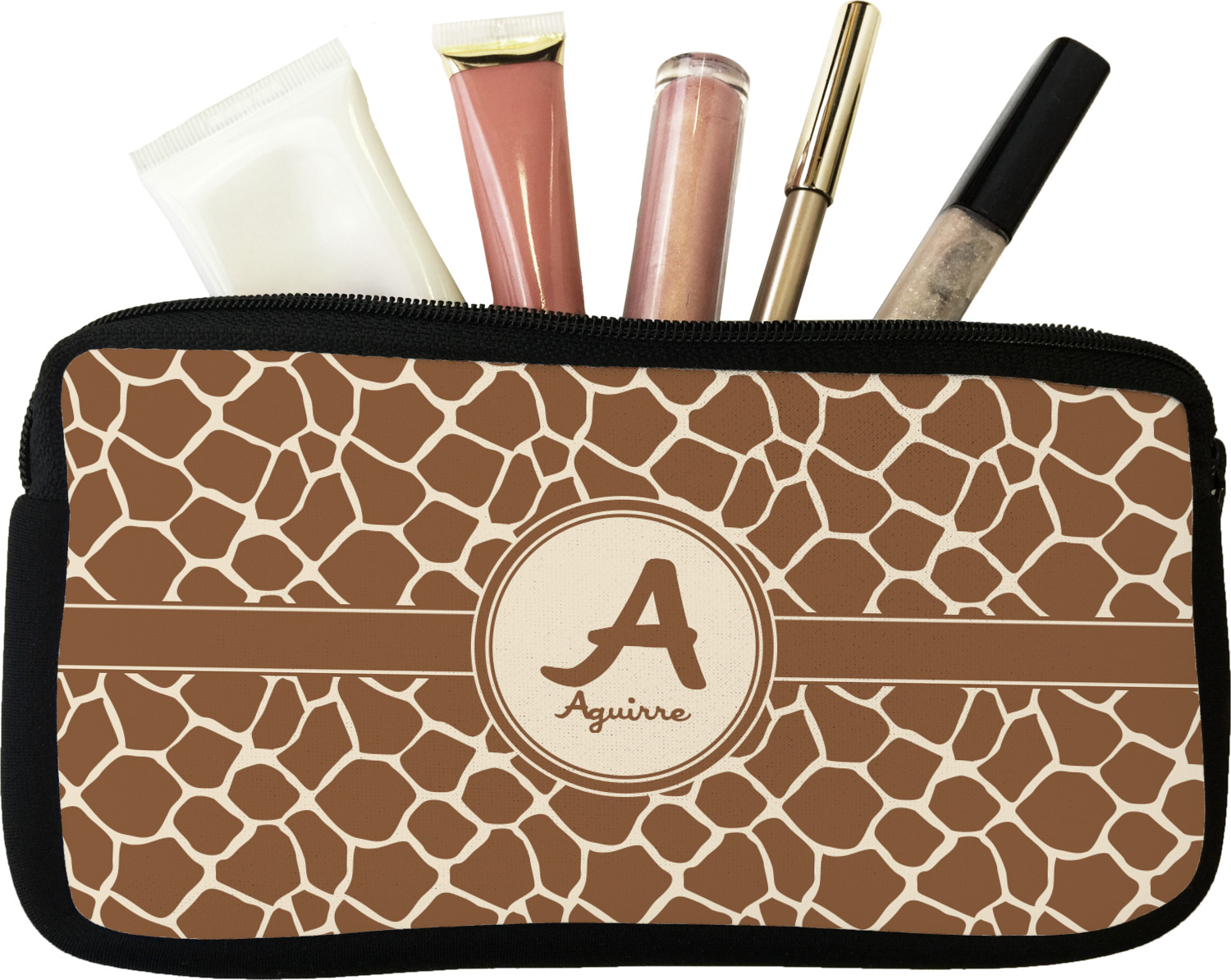 Custom Giraffe Print Makeup / Cosmetic Bag (Personalized) | YouCustomizeIt