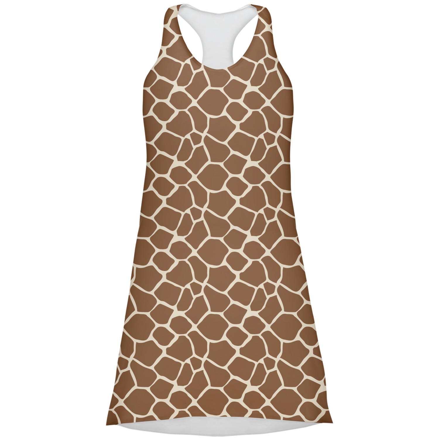 Giraffe Print Racerback Dress - Large (Personalized) - YouCustomizeIt