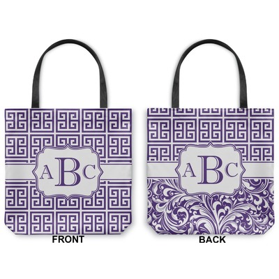 Custom Greek Key Canvas Tote Bag (Personalized) | YouCustomizeIt