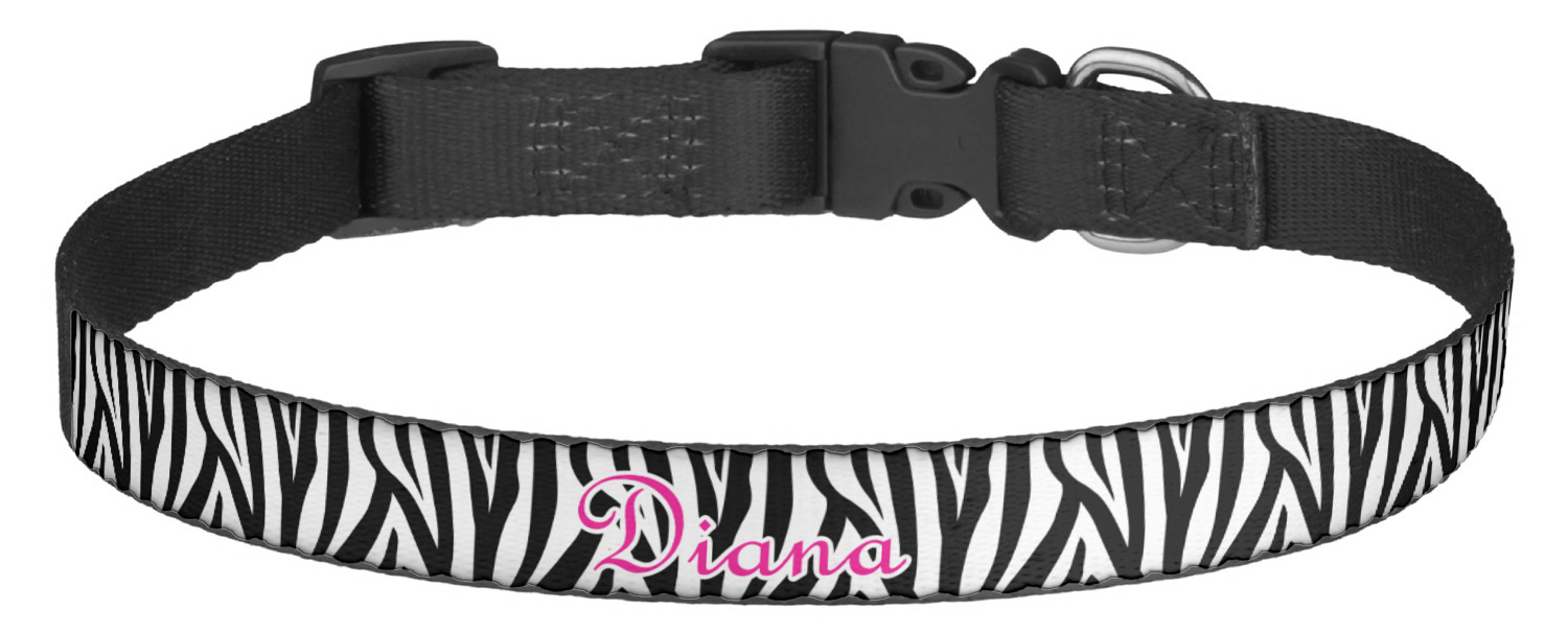 Zebra Print Dog Collar (Personalized) - YouCustomizeIt