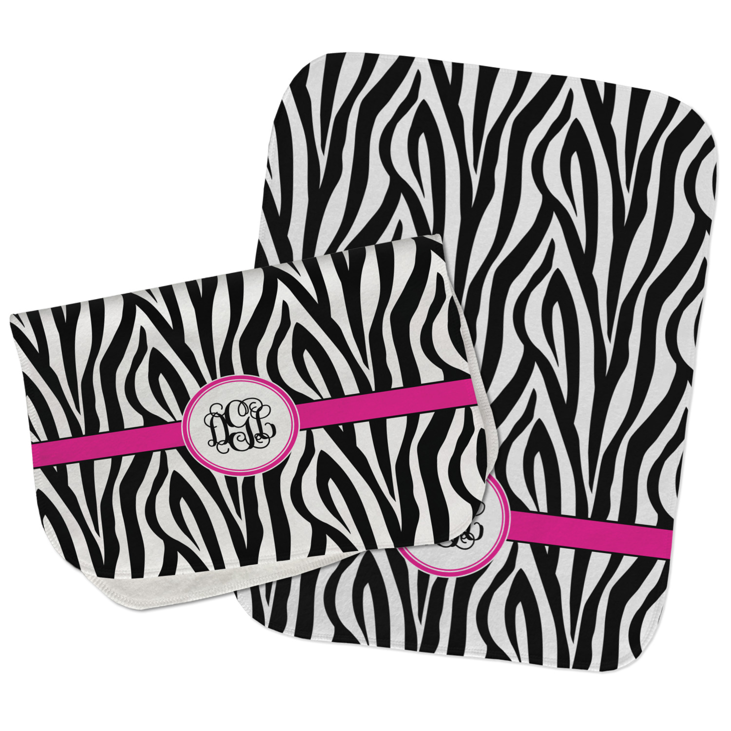 Zebra Print Burp Cloth (Personalized) - YouCustomizeIt