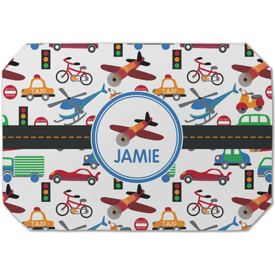 Custom Transportation Dining Table Mat - Octagon w/ Name or Text ...