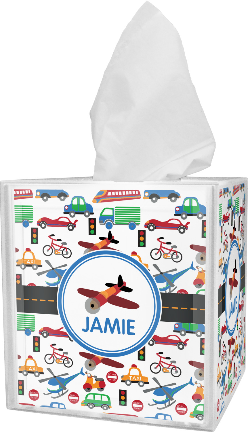 Transportation Tissue Box Cover (Personalized) - YouCustomizeIt