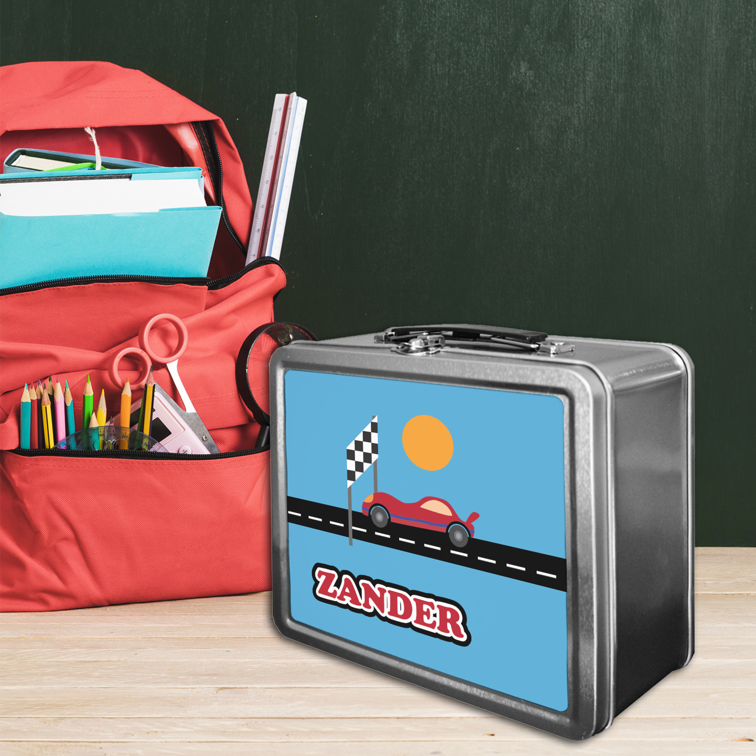Race Car Lunch Box (Personalized) - YouCustomizeIt