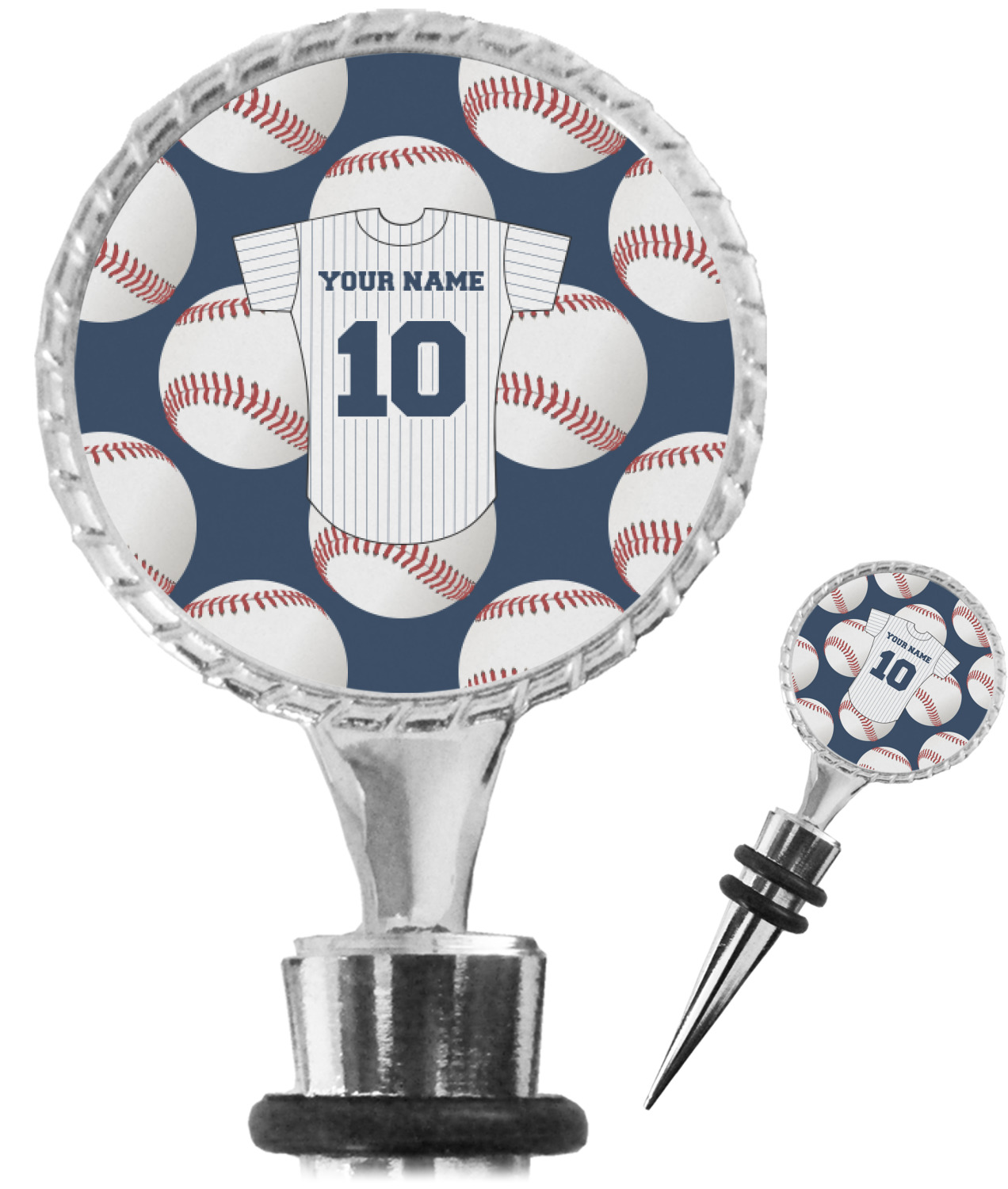 Baseball Jersey Wine Bottle Stopper (Personalized) - YouCustomizeIt