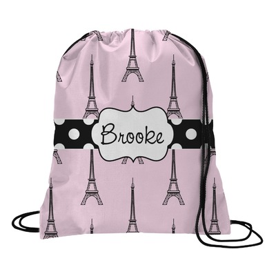 Custom Eiffel Tower Drawstring Backpack (Personalized) | YouCustomizeIt