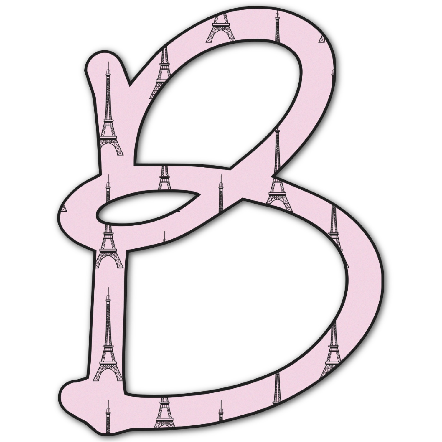 Custom Eiffel Tower Letter Decal - Custom Sizes (Personalized ...