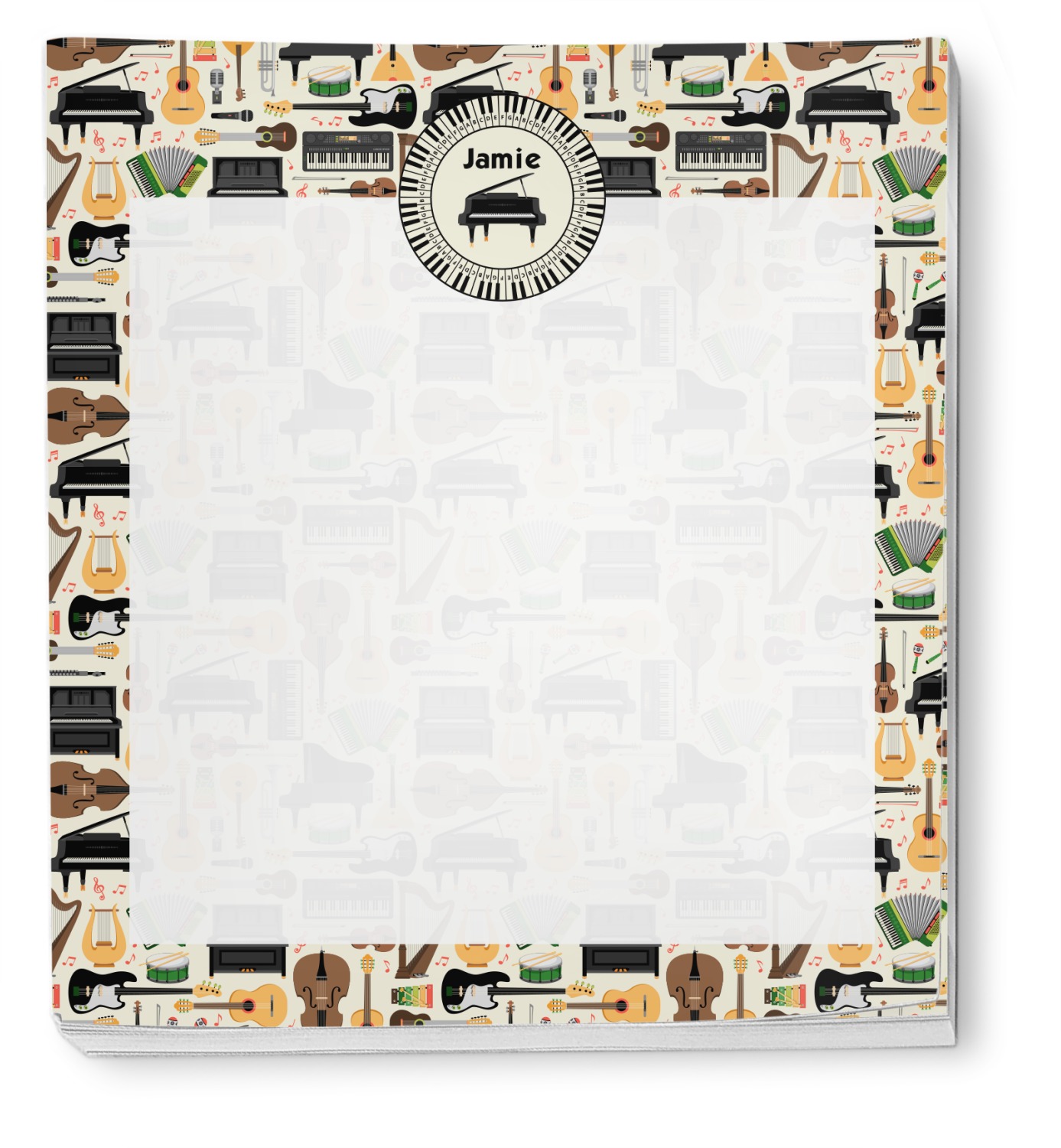 Custom Musical Instruments Notepad (Personalized) | YouCustomizeIt