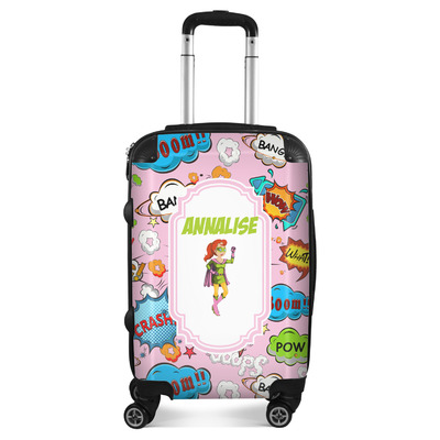 Woman Superhero Suitcase - 20" Carry On (Personalized) - YouCustomizeIt