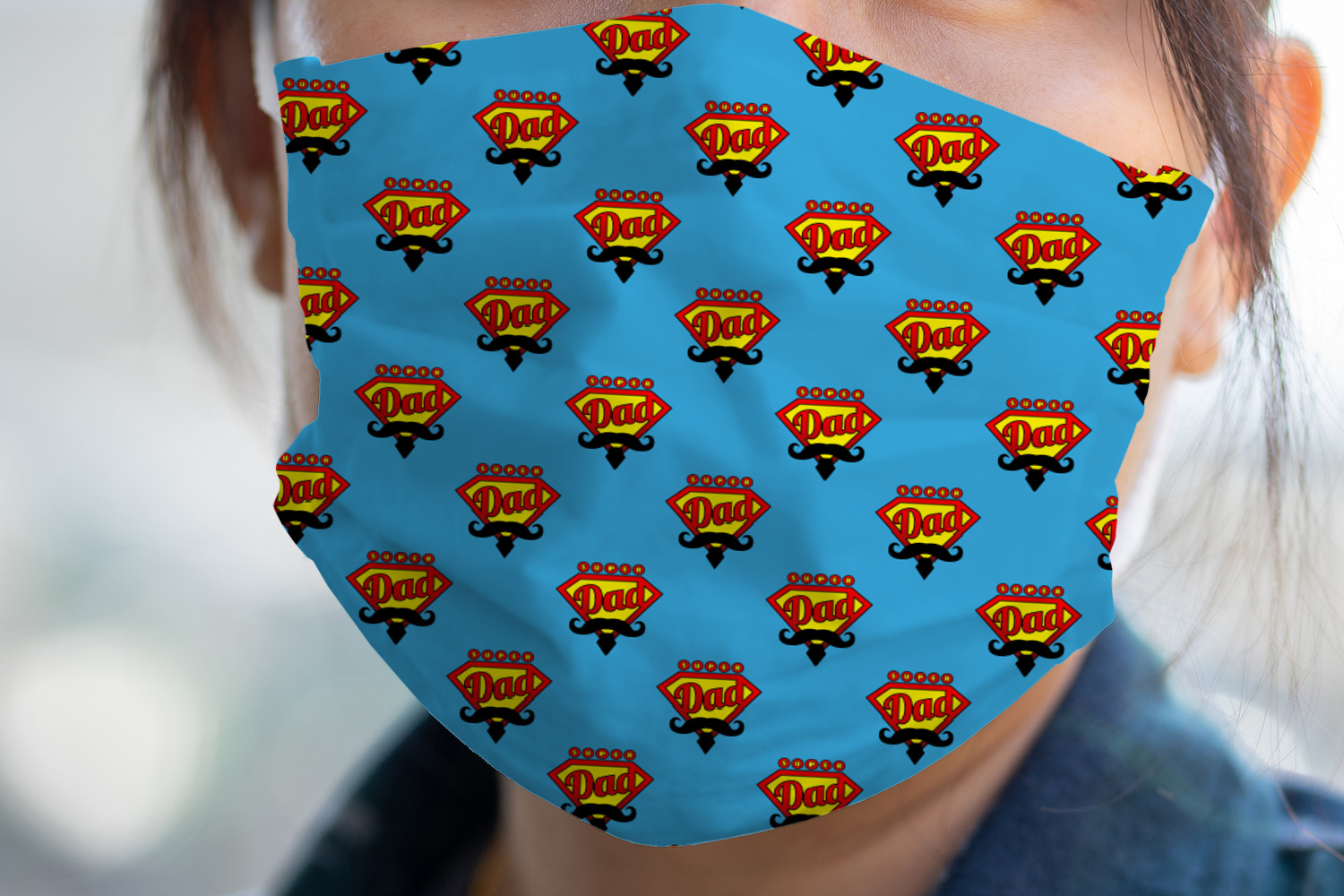 Super Dad Face Mask Cover - YouCustomizeIt
