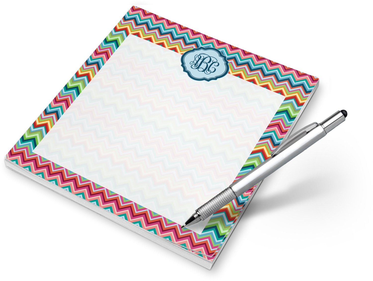Custom Retro Chevron Monogram Notepad (Personalized) | YouCustomizeIt