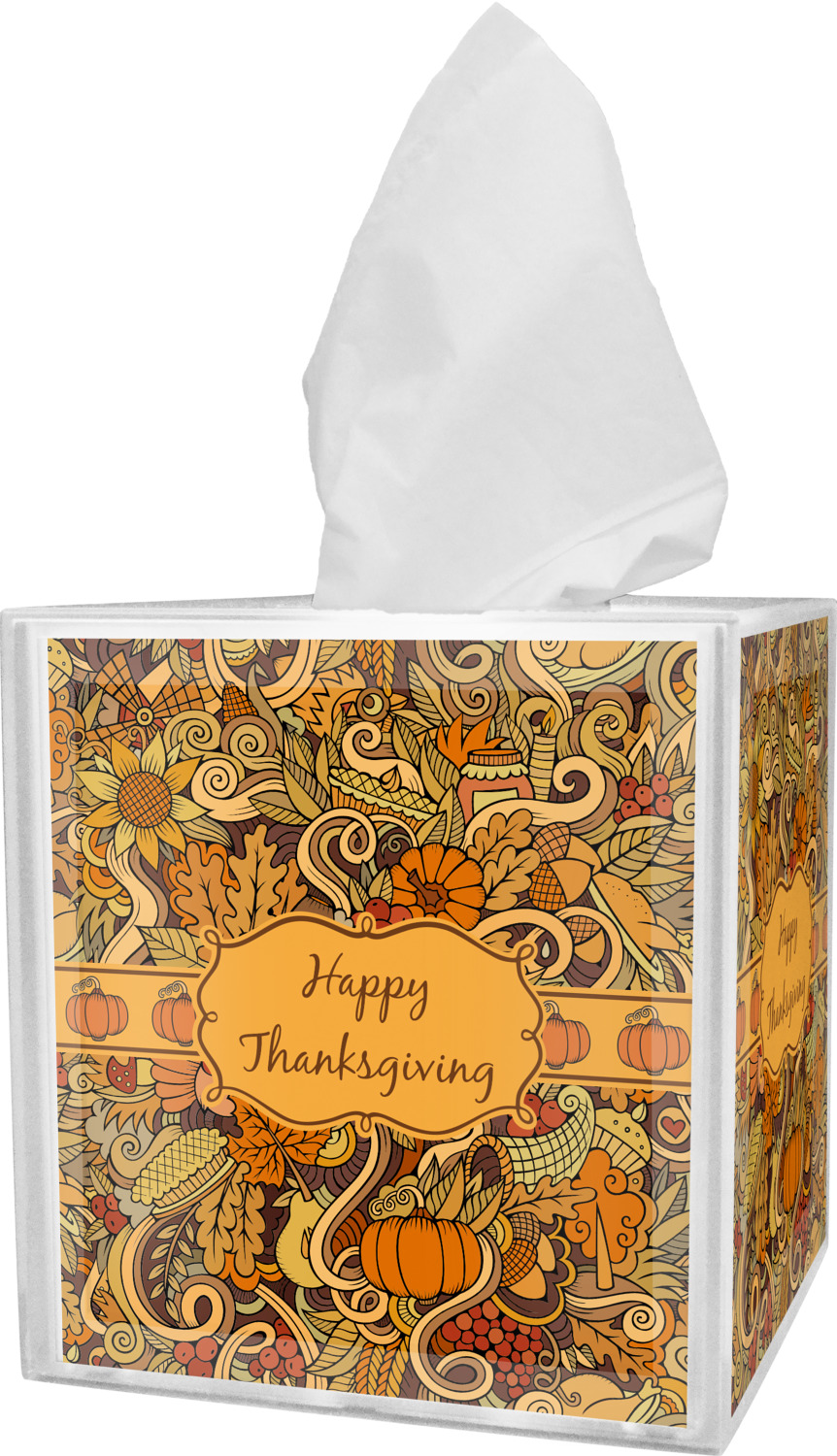Thanksgiving Tissue Box Cover (Personalized) - YouCustomizeIt