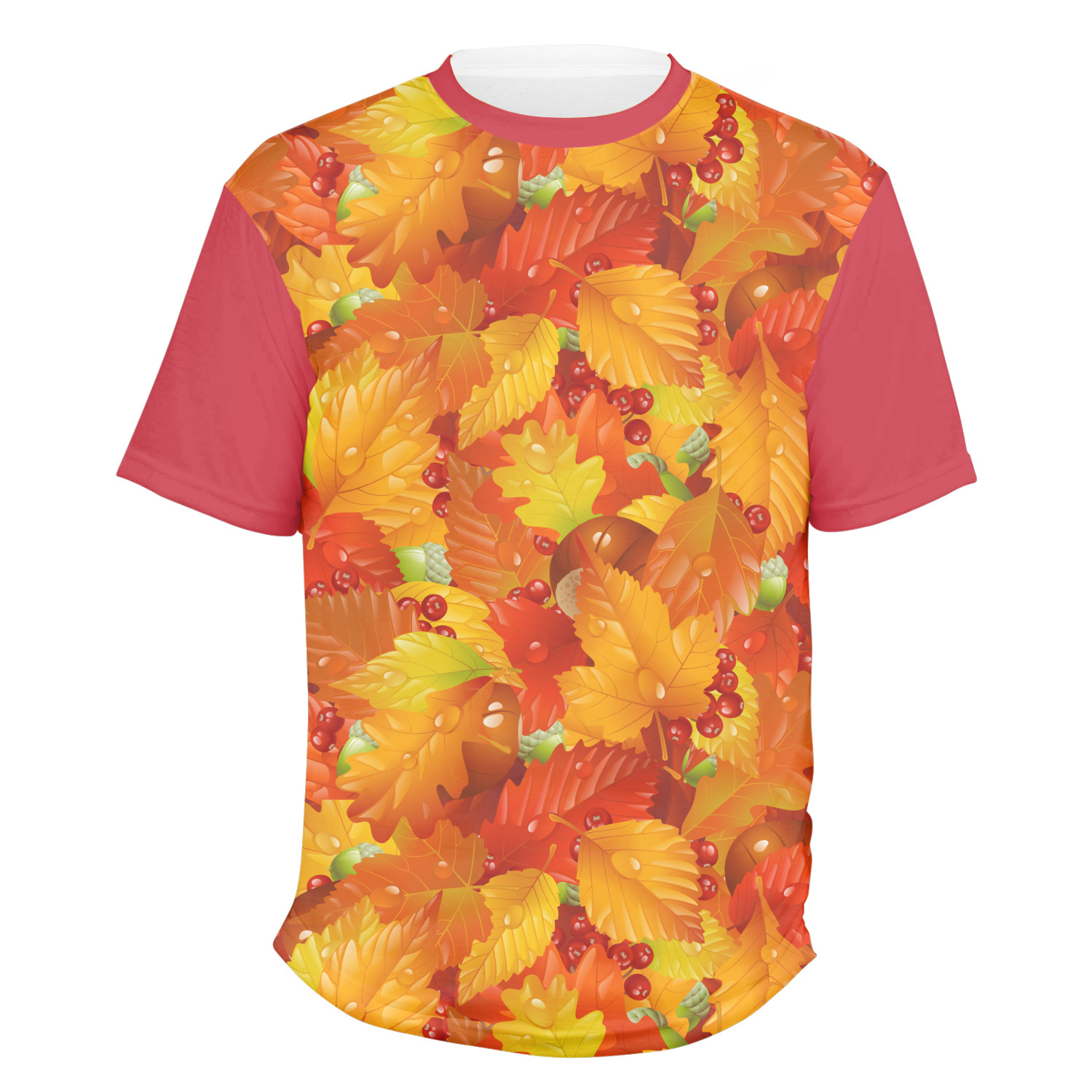 Fall Leaves Men's Crew T-Shirt - Small - YouCustomizeIt