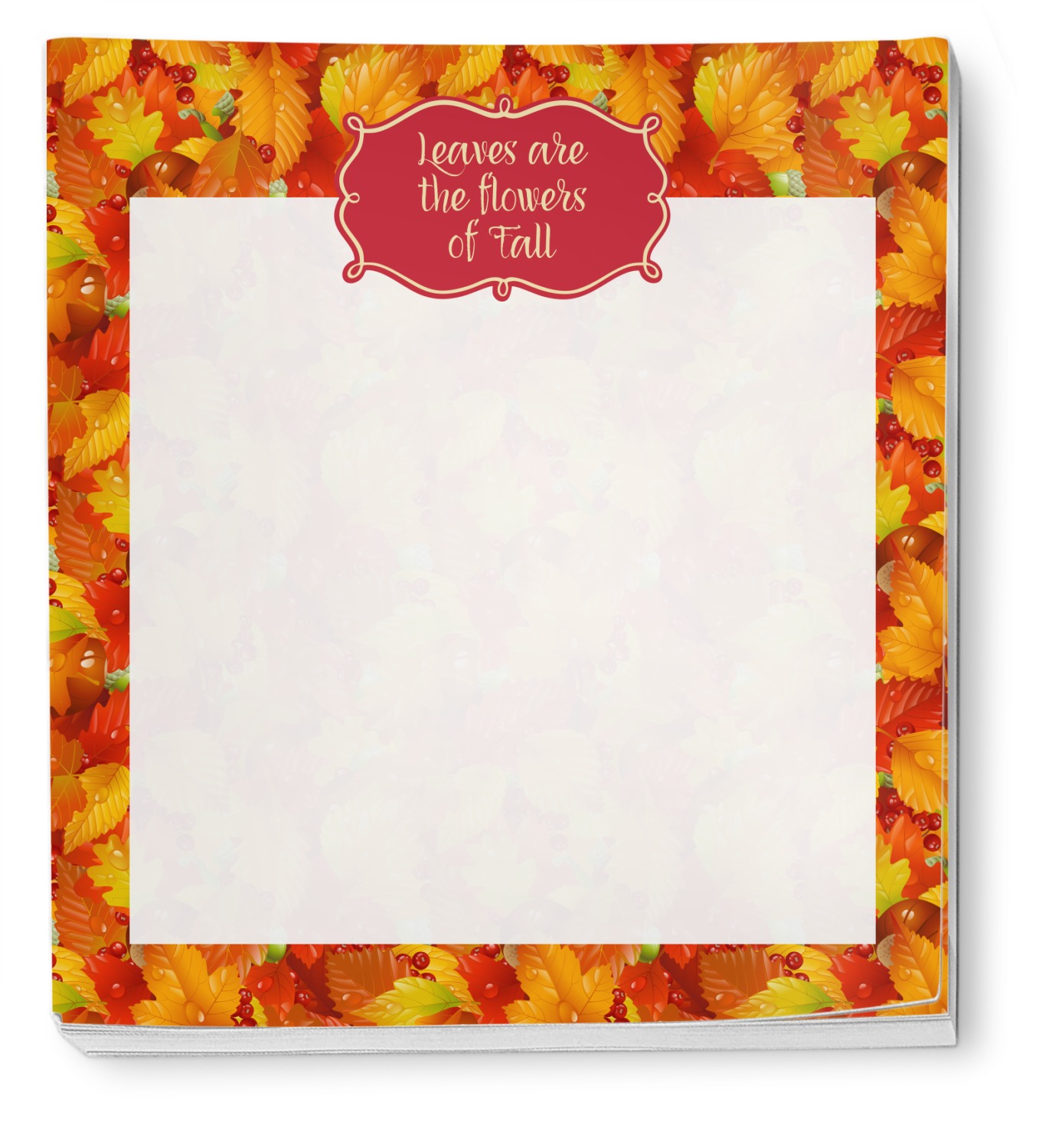 Custom Fall Leaves Notepad | YouCustomizeIt