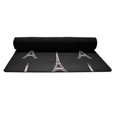 Custom Black Eiffel Tower Yoga Mat (Personalized) | YouCustomizeIt