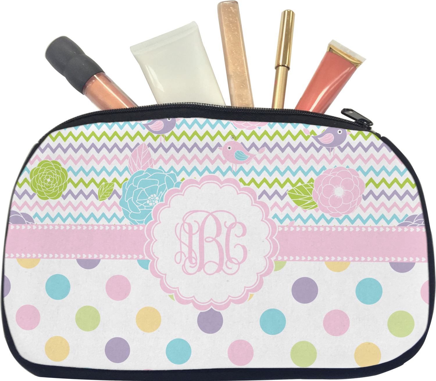 Custom Girly Girl Makeup / Cosmetic Bag (Personalized) | YouCustomizeIt