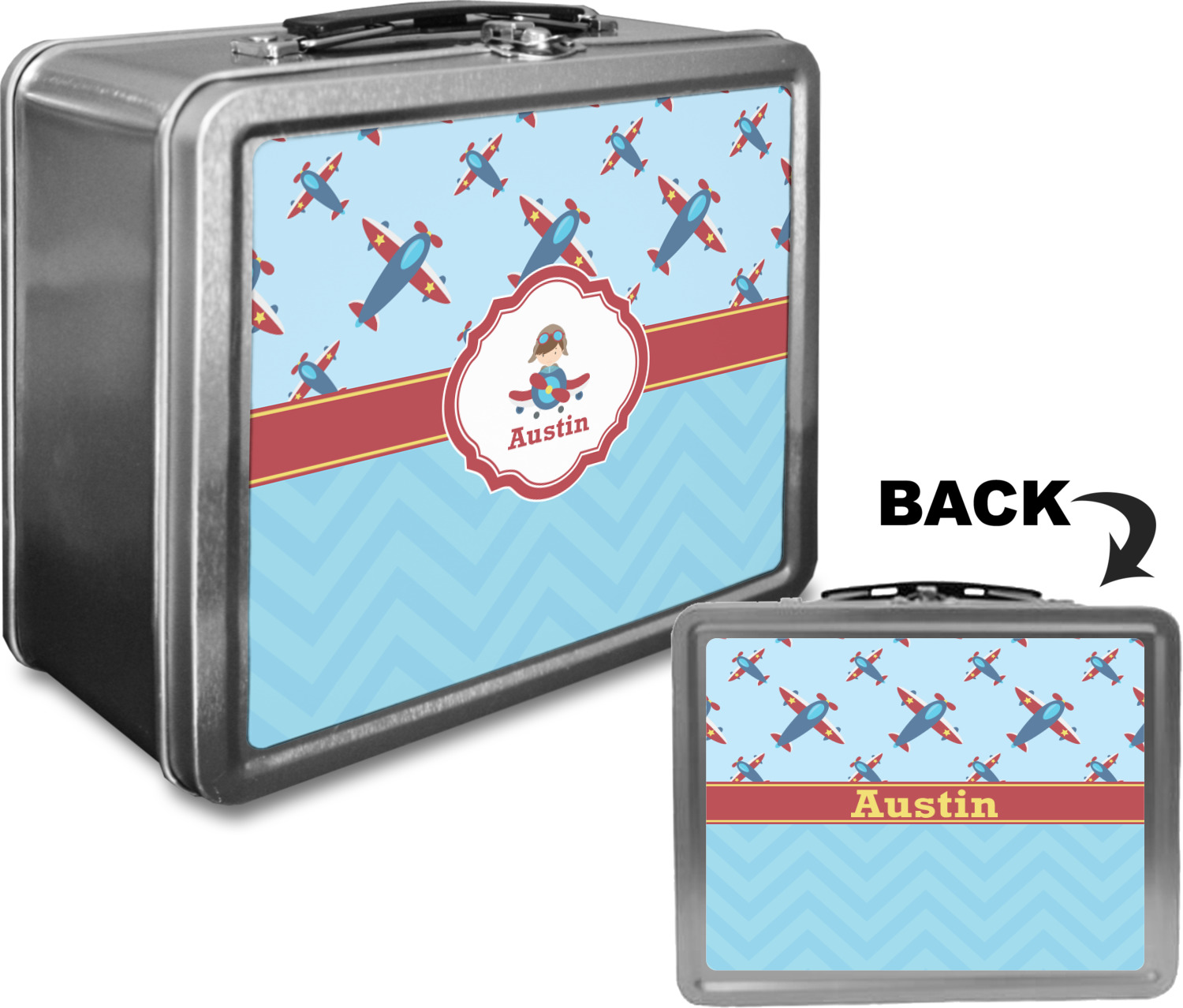 Airplane Theme Lunch Box (Personalized) - YouCustomizeIt