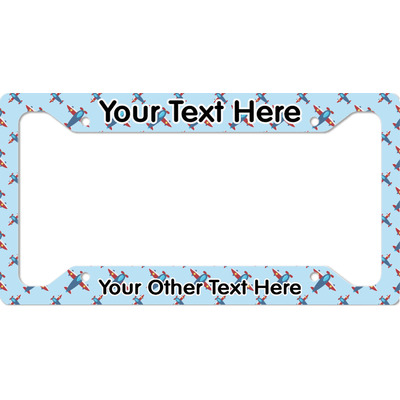 Custom Airplane Theme License Plate Frame (Personalized) | YouCustomizeIt