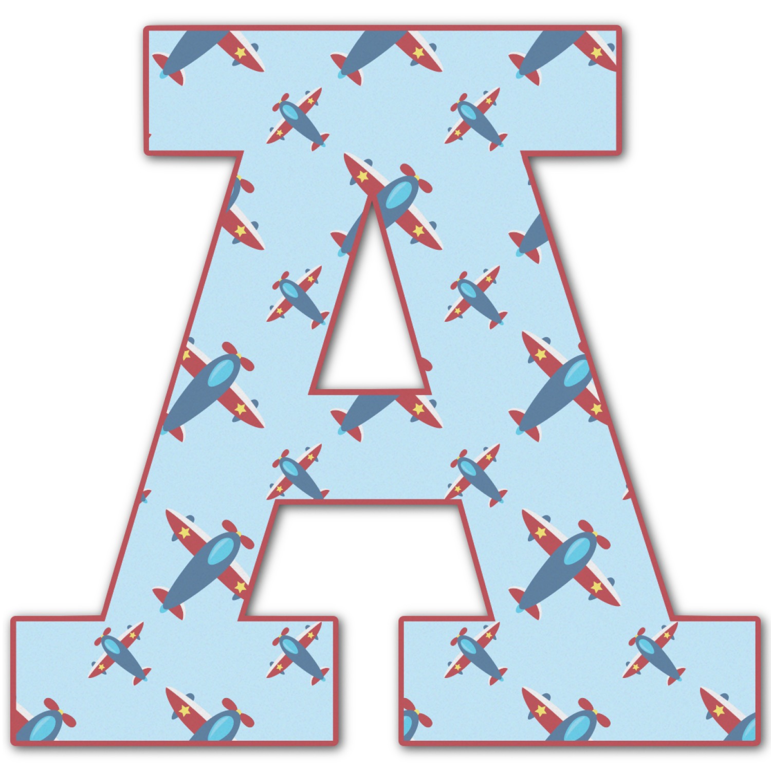 Airplane Theme Letter Decal - Custom Sizes (Personalized) - YouCustomizeIt