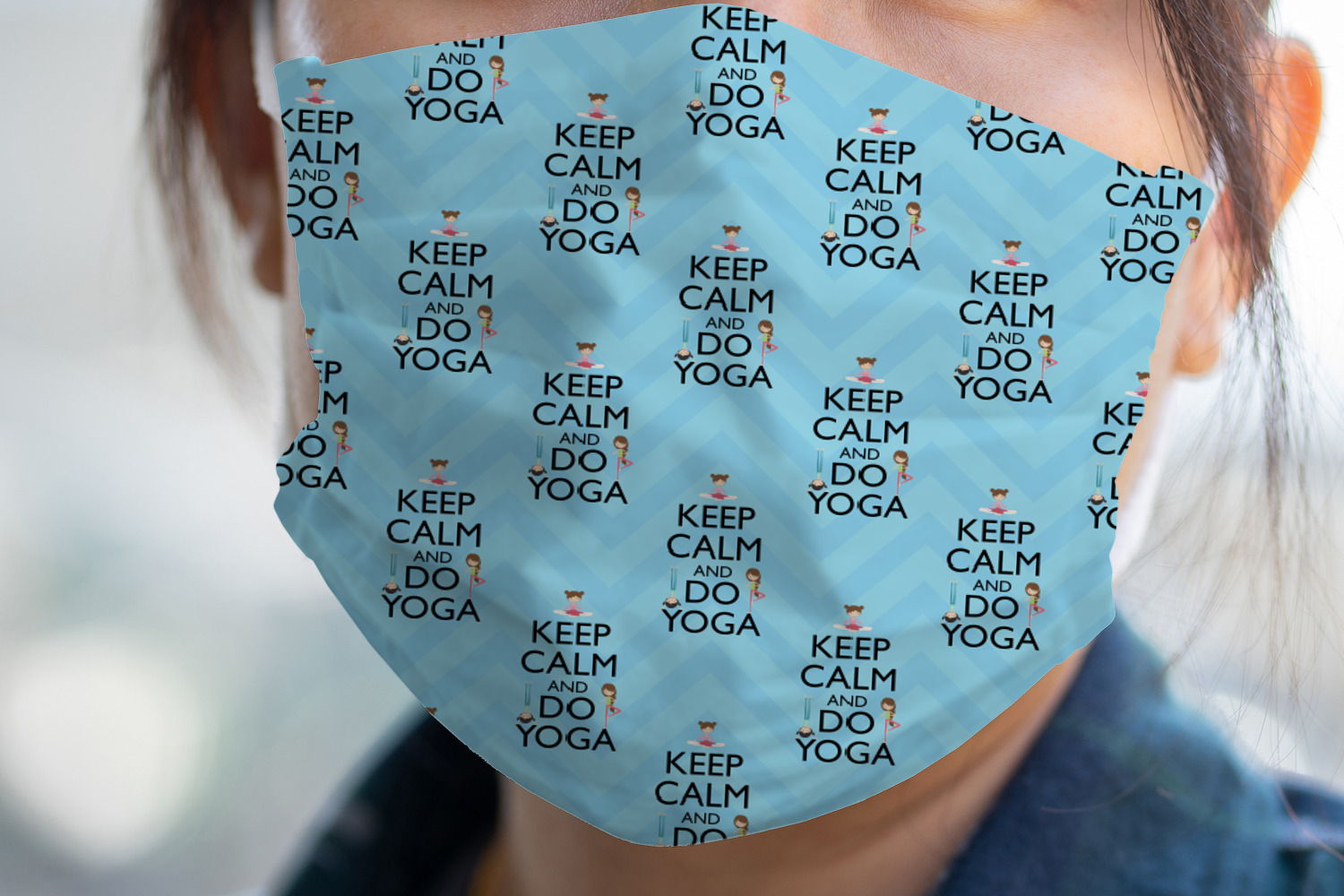 Keep Calm & Do Yoga Face Mask Cover - YouCustomizeIt