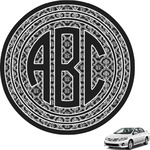 Monogrammed Damask Steering Wheel Cover (Personalized) - You Customize It