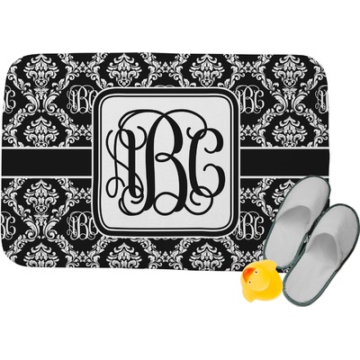 Custom Monogrammed Damask Memory Foam Bath Mat (Personalized ...