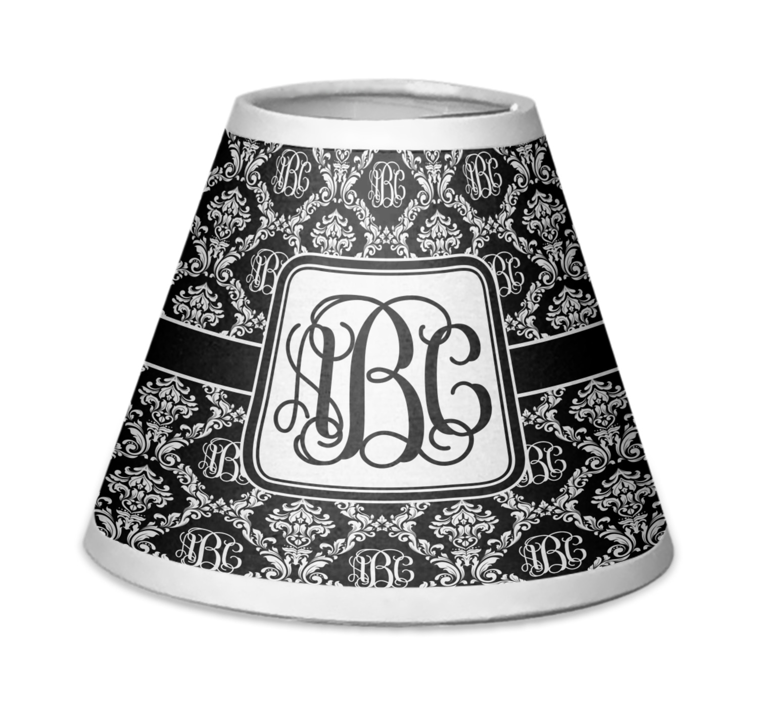Monogrammed Damask Chandelier Lamp Shade (Personalized) - YouCustomizeIt