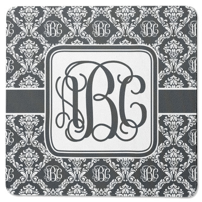 Custom Monogrammed Damask Rubber Backed Coaster (Personalized ...