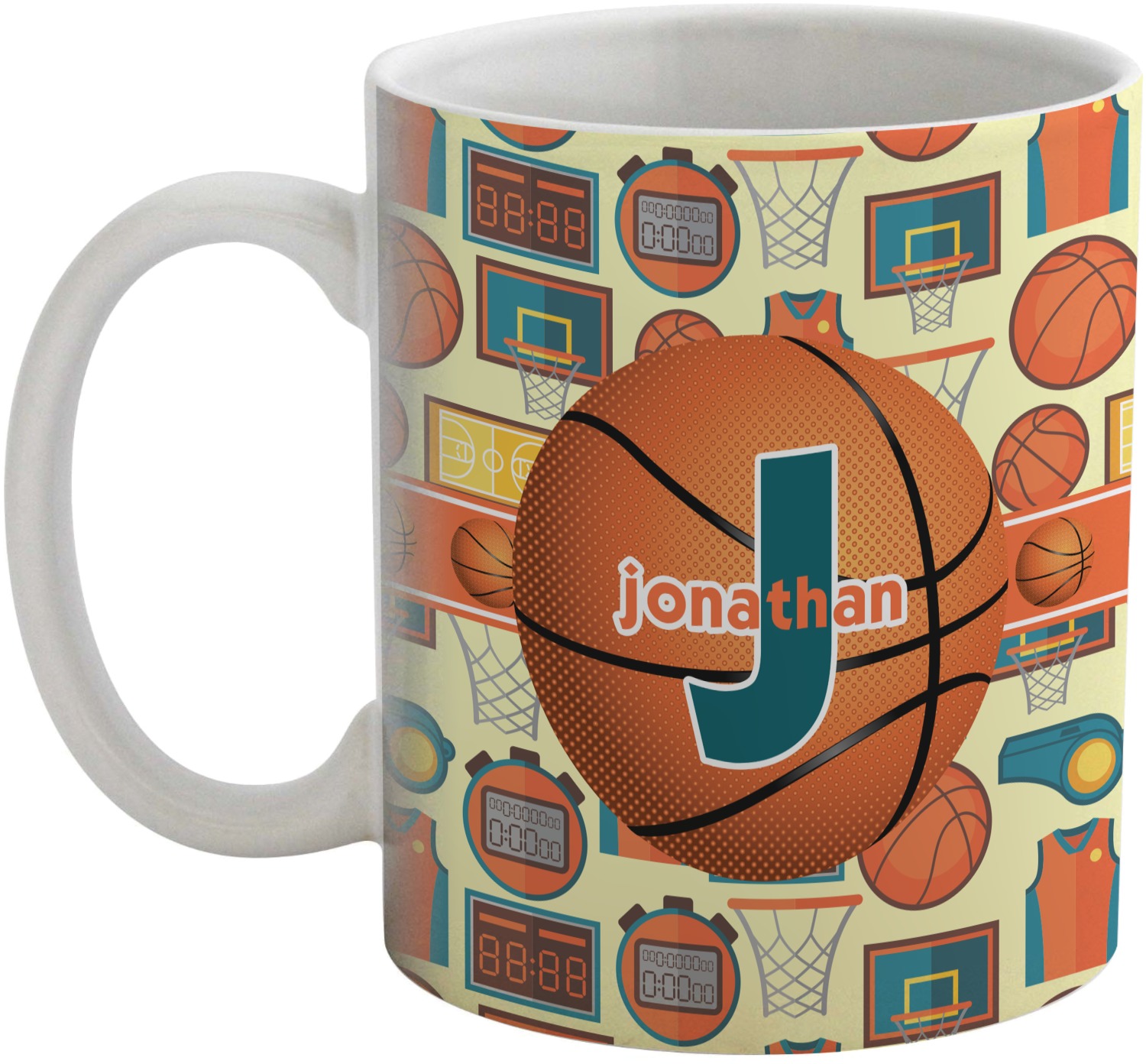 Basketball Coffee Mug (Personalized) - YouCustomizeIt