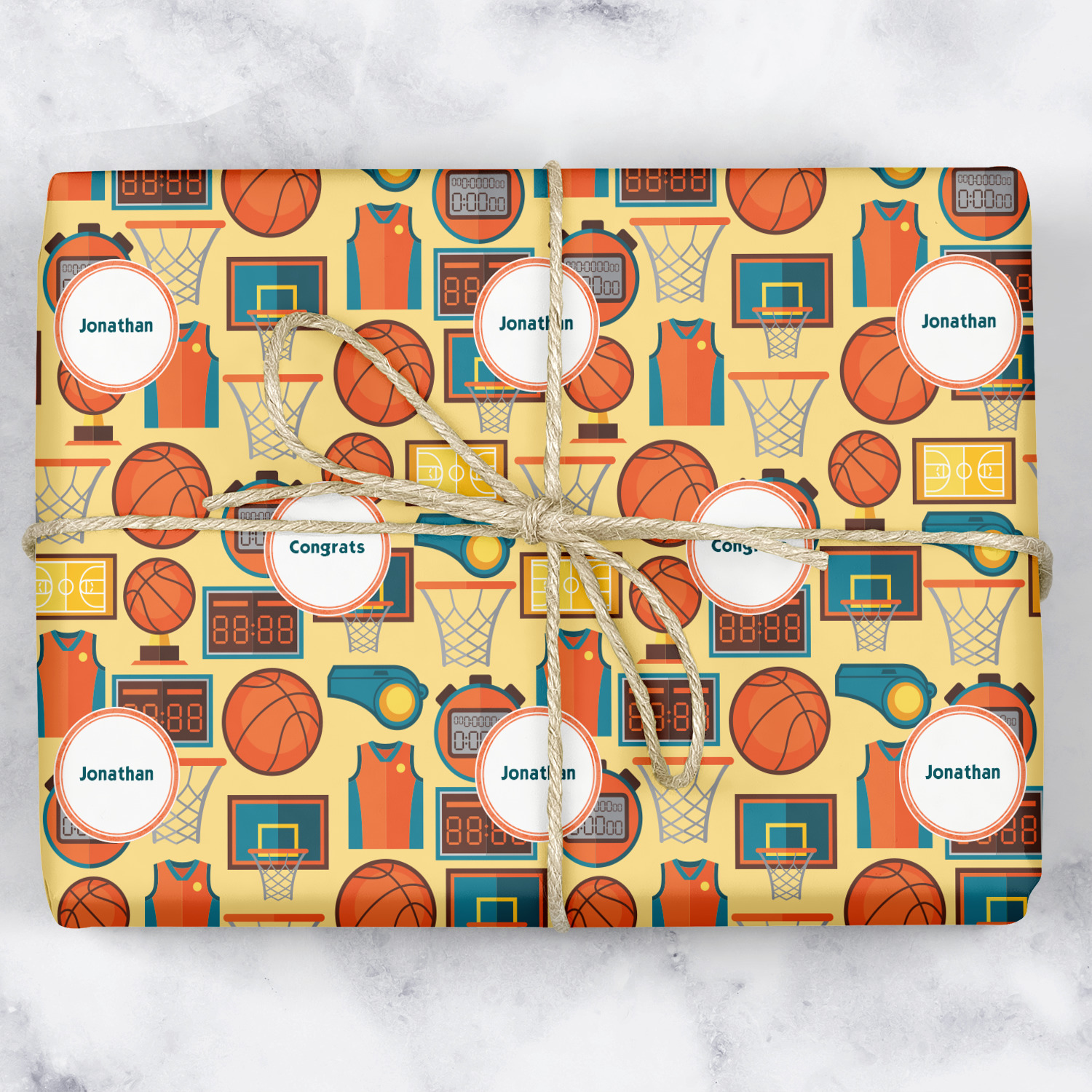Custom Basketball Wrapping Paper Roll - Small (Personalized ...
